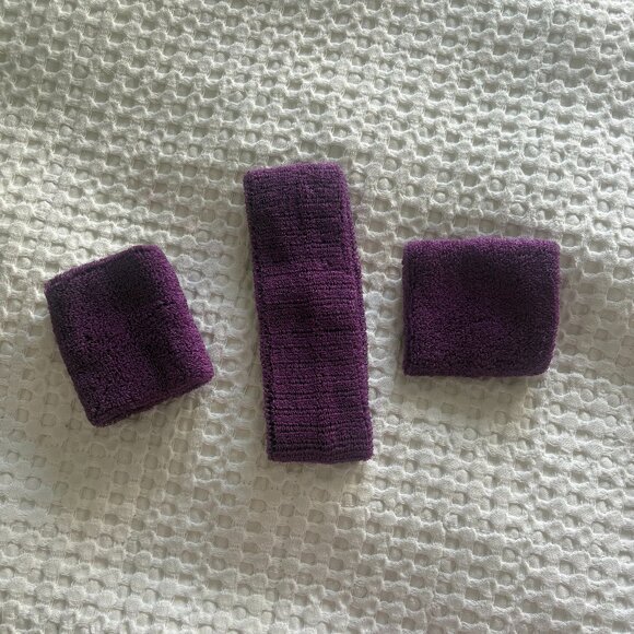 Boutique | Accessories | 8s Purple Retro Sporty Sweat Wristband ...